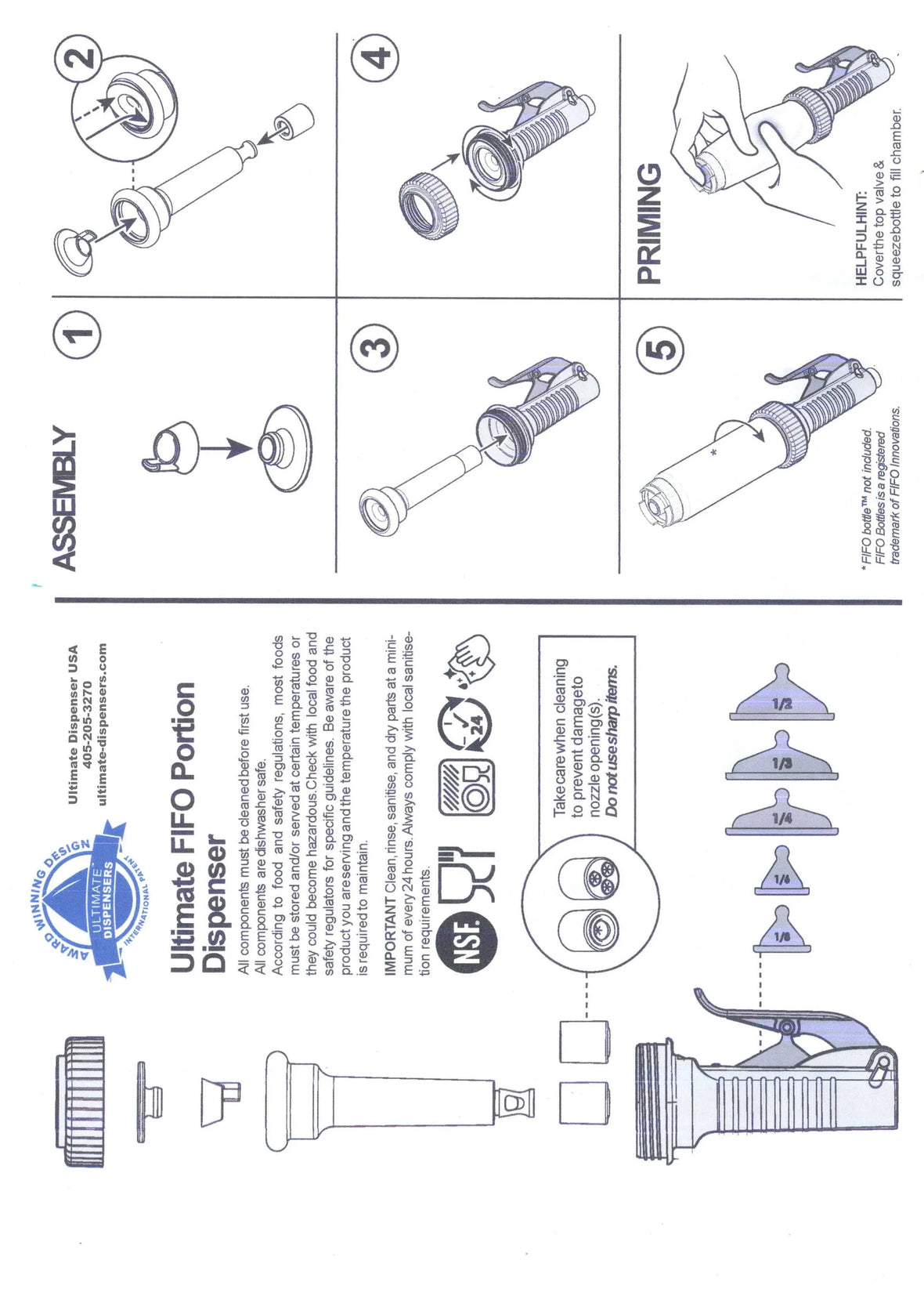 Use the Ultimate FIFO Portion Control Sauce Dispenser Kit with Stand ...
