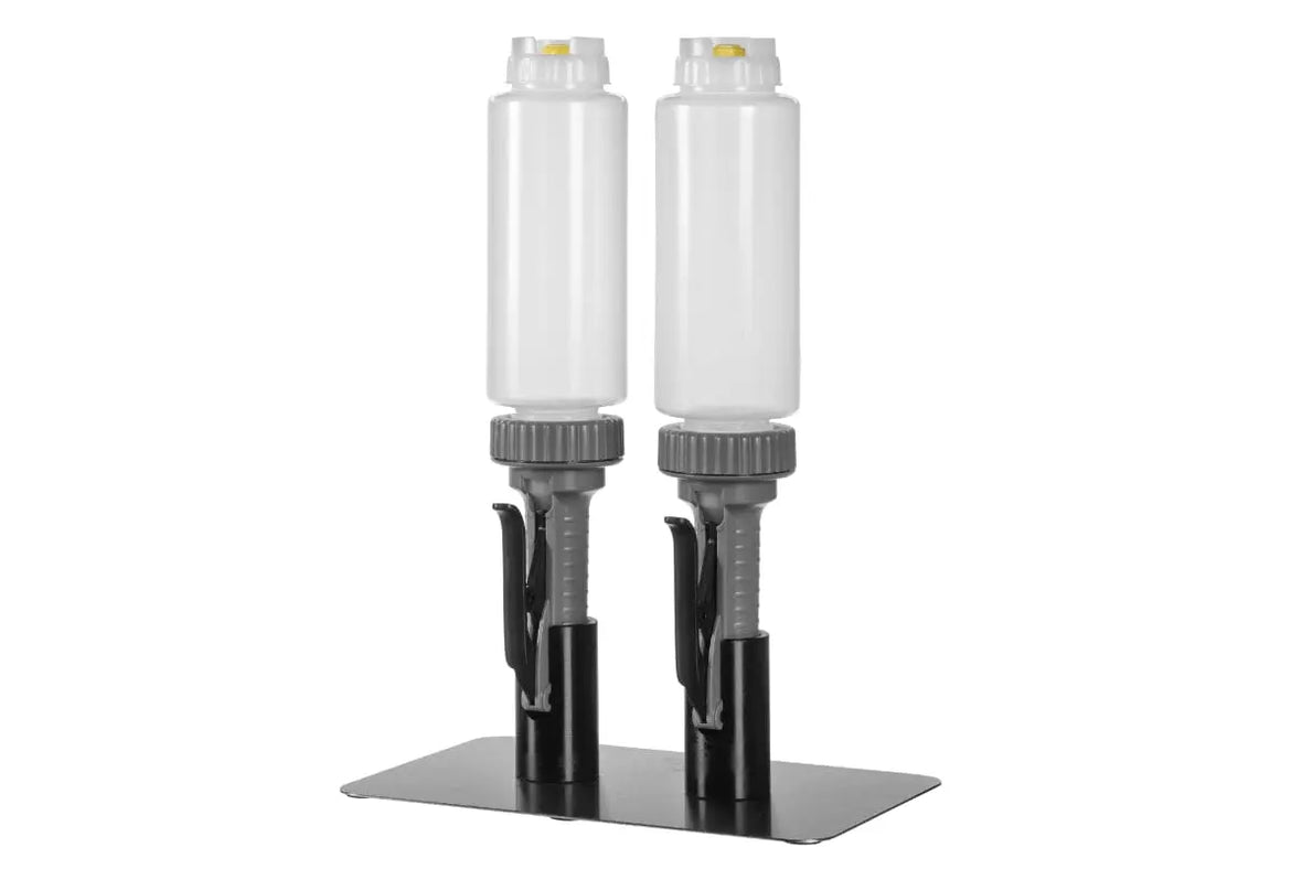 Use the Ultimate FIFO Portion Control Sauce Dispenser Kit with Stand ...